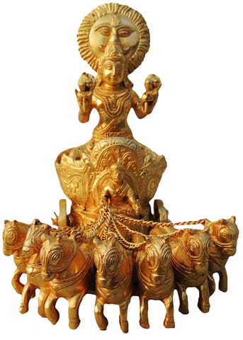 Brass Showpiece Surya Dev Rath idol